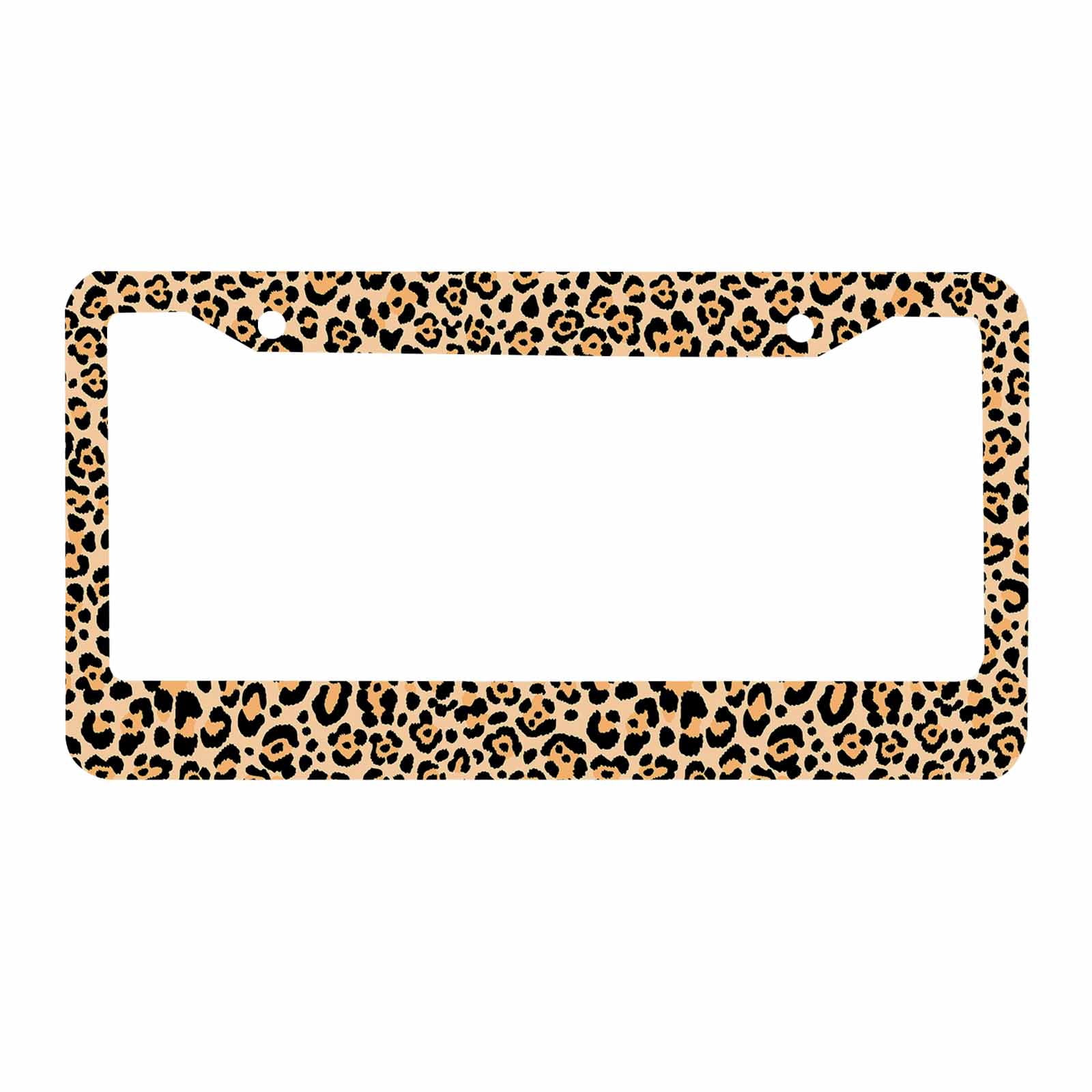 Sloboki Leopard Cheetah Print License Plate Frame Universal Aluminum ...