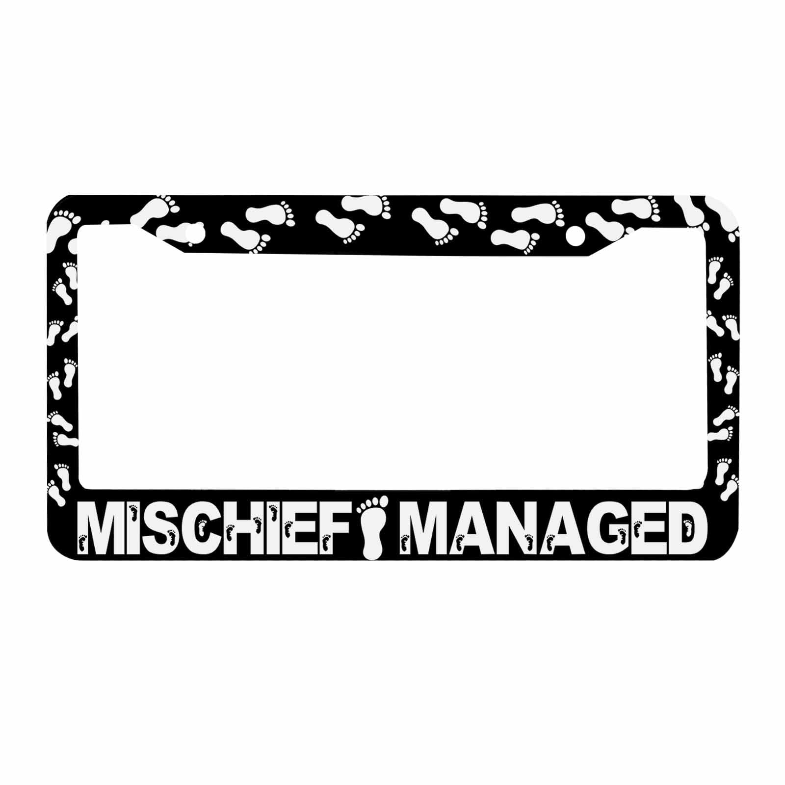 Sloboki Mischief Managed License Plate Frame Universal Aluminum Metal ...