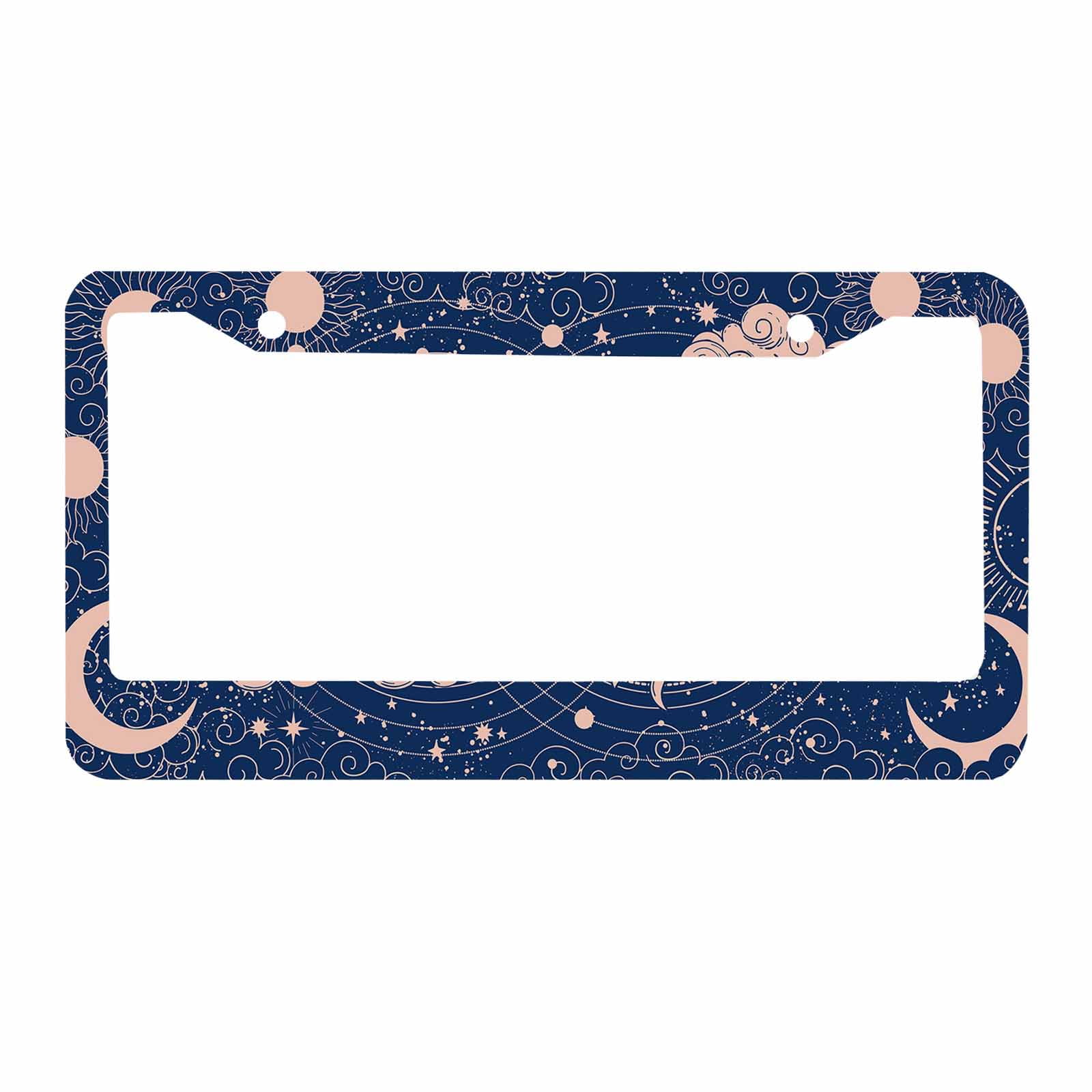 Sloboki Moon Sun License Plate Frame Universal Aluminum Metal Car Tag ...