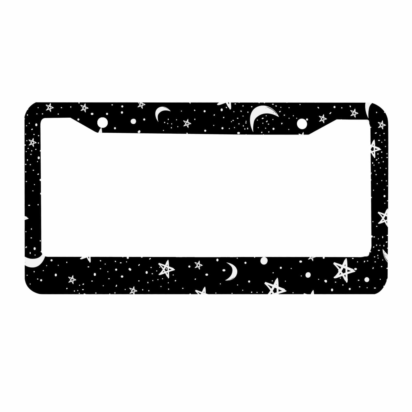 Sloboki Night Moon Star License Plate Frame Universal Aluminum Metal ...