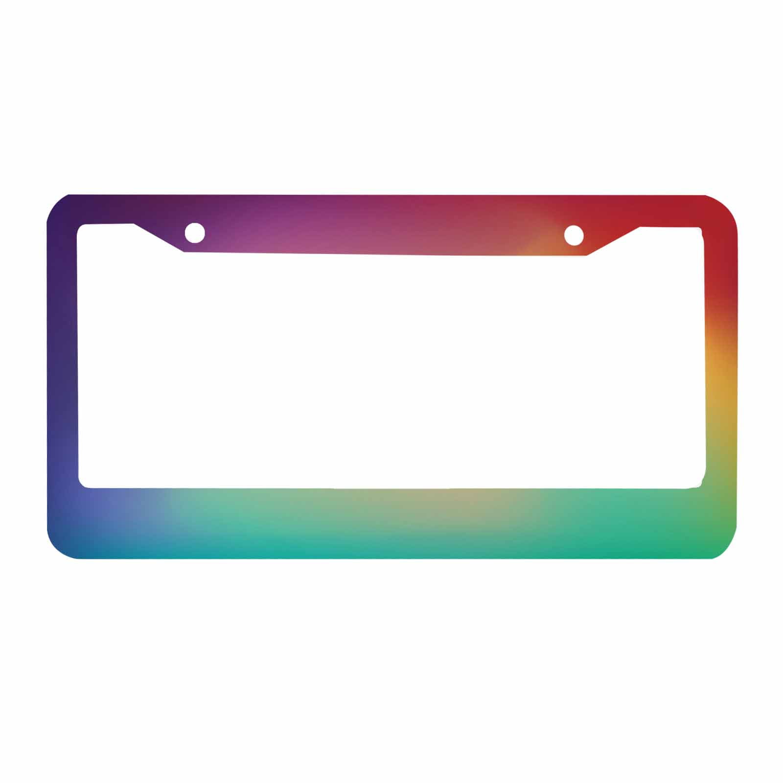 Sloboki Rainbow Shading License Plate Frame Universal Aluminum Metal ...
