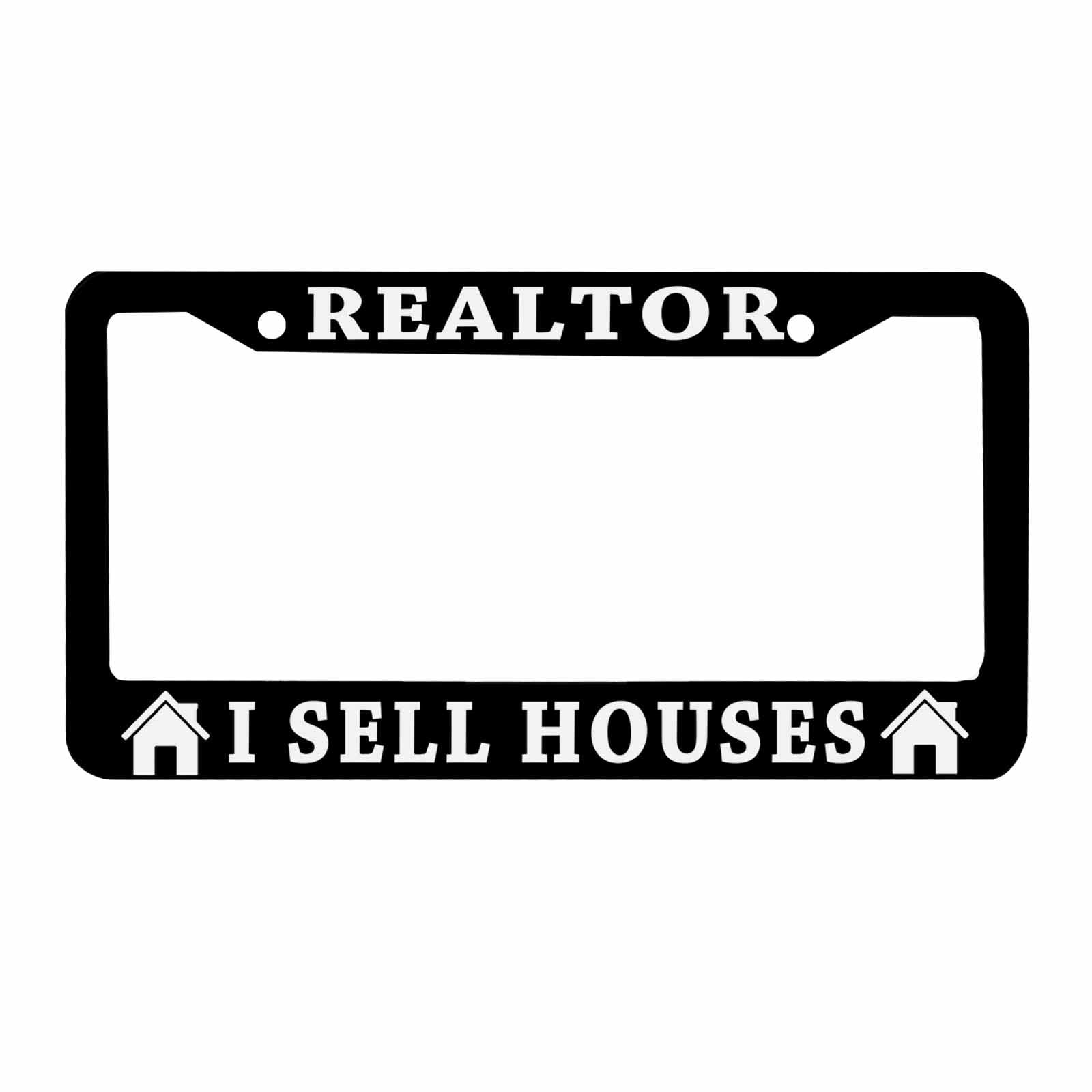 Sloboki Realtor I Sell Houses License Plate Frame Universal Aluminum ...