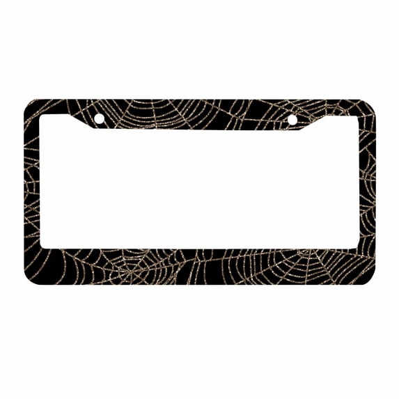 Sloboki Spider Web License Plate Frame Universal Aluminum Metal Car Tag ...