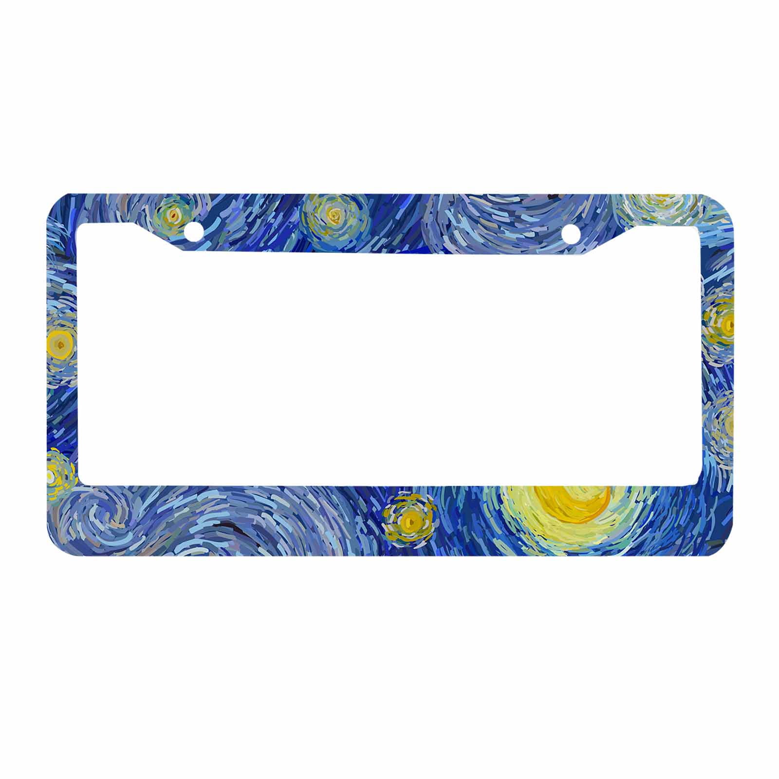 Sloboki Starry Night by Van Gogh License Plate Frame Universal Aluminum ...