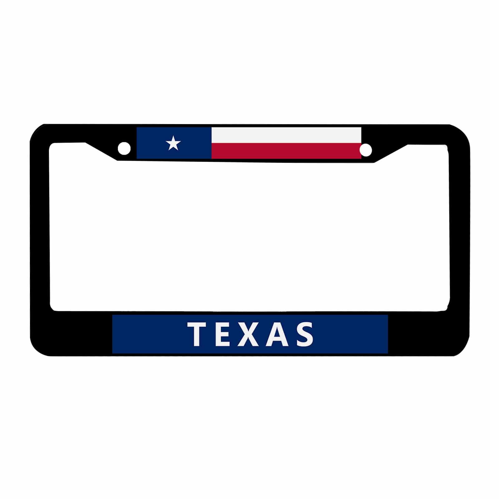 Sloboki State of Texas Flag License Plate Frame Universal Aluminum ...