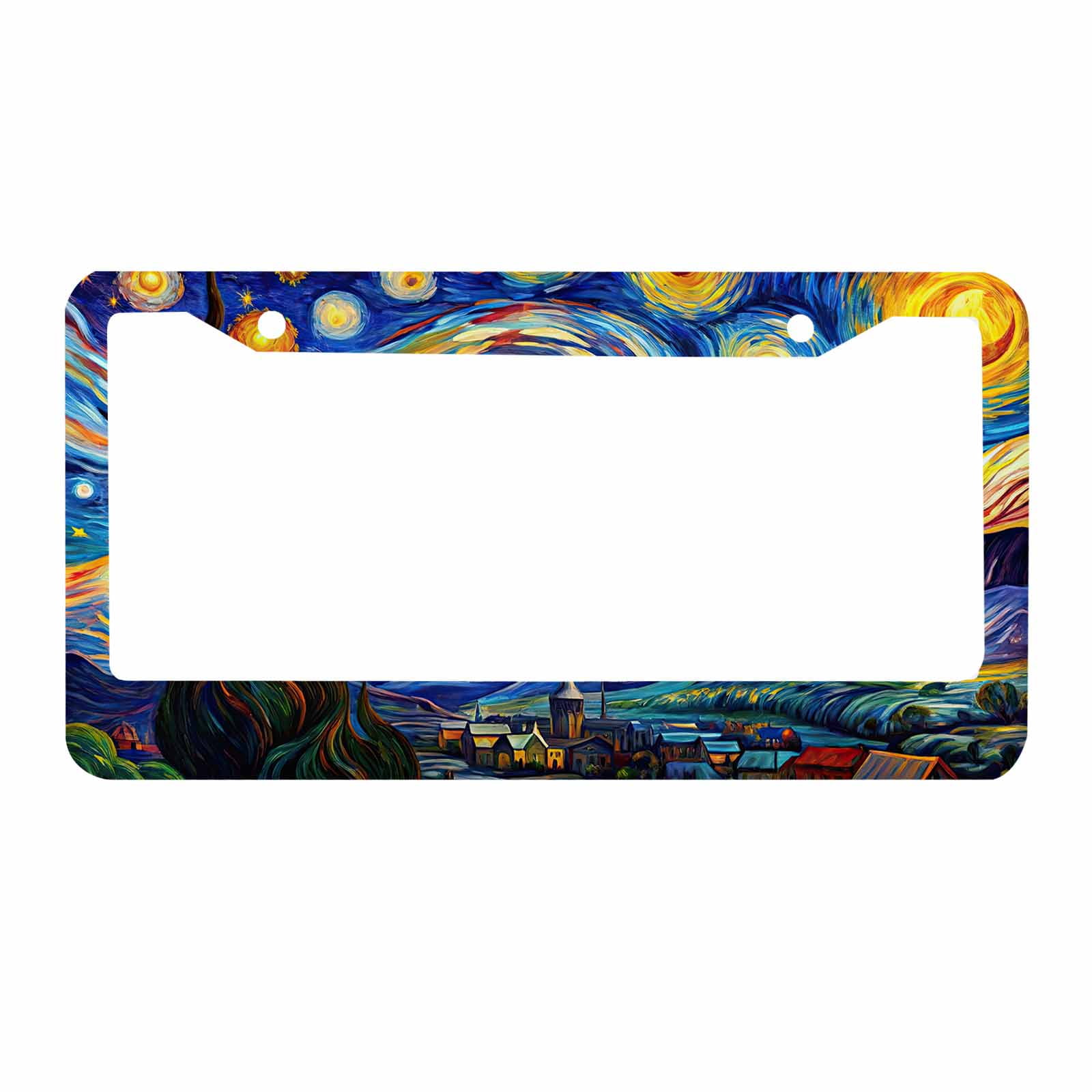 Sloboki The Starry Night Van Gogh License Plate Frame Universal ...