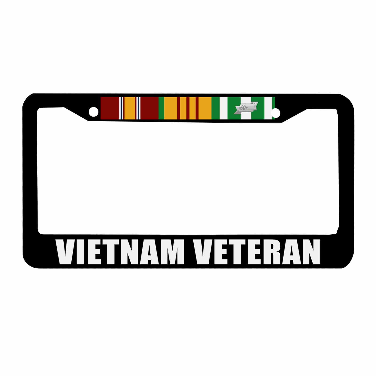 Sloboki US Vietnam Veteran License Plate Frame Universal Aluminum Metal ...