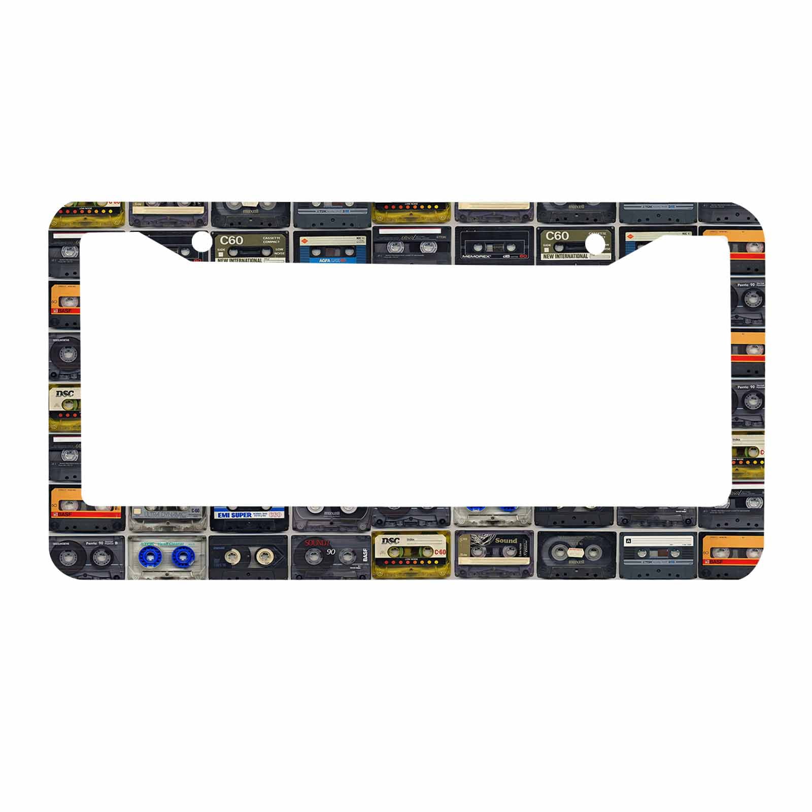 Sloboki Vintage Cassette Music Tape License Plate Frame Universal ...