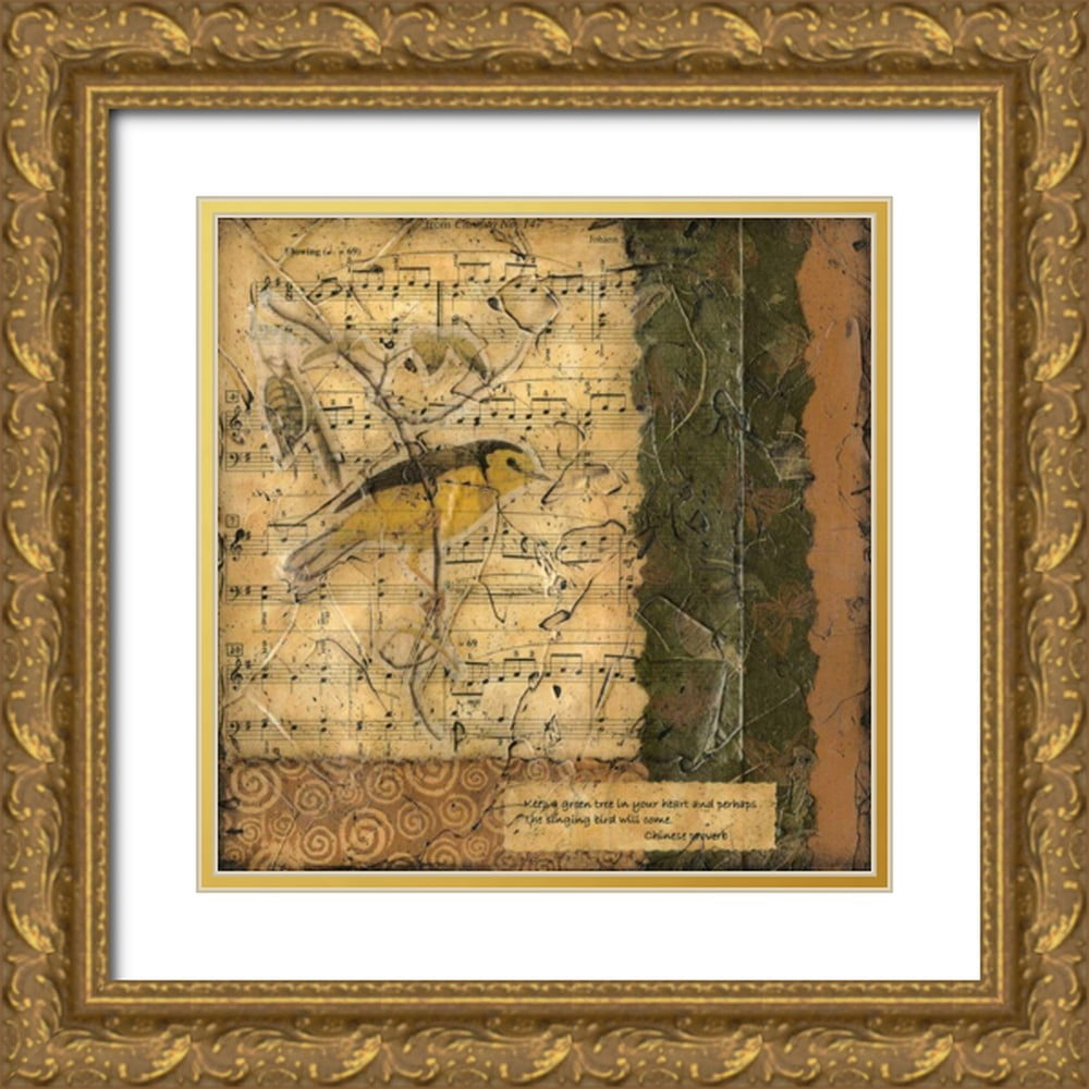 Slocum, Nancy 15x15 Gold Ornate Wood Framed with Double Matting Museum ...
