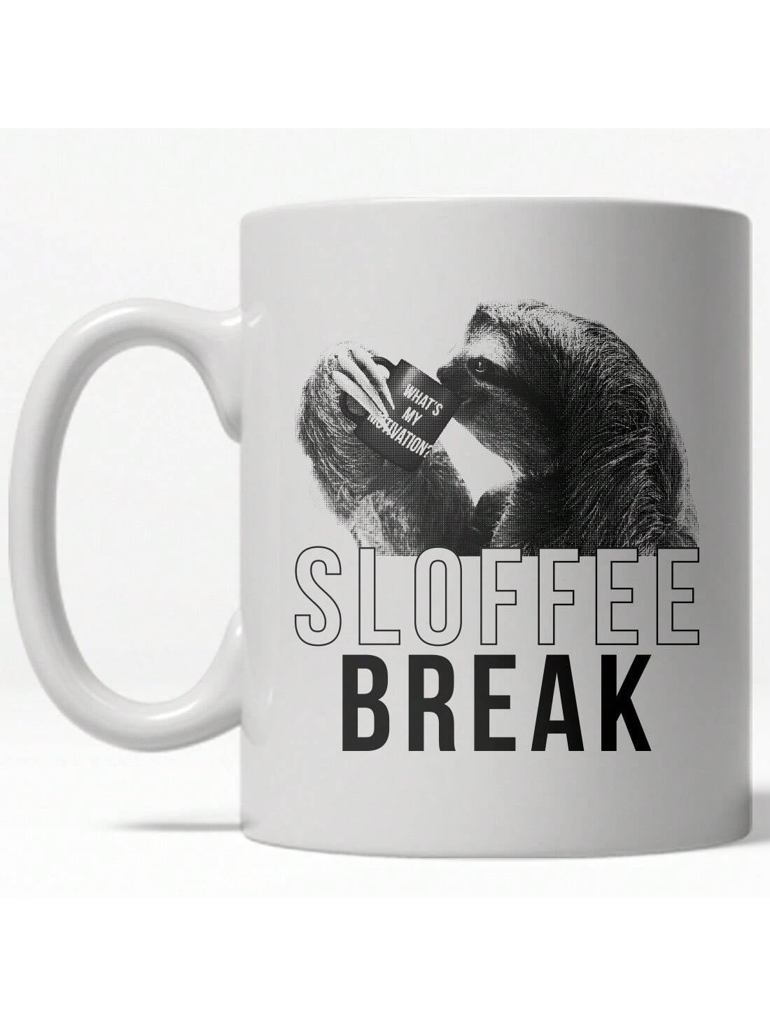 Sloffee Break Mug Funny Sloth Zoo Animal Coffee Cup - 11oz - Walmart.com