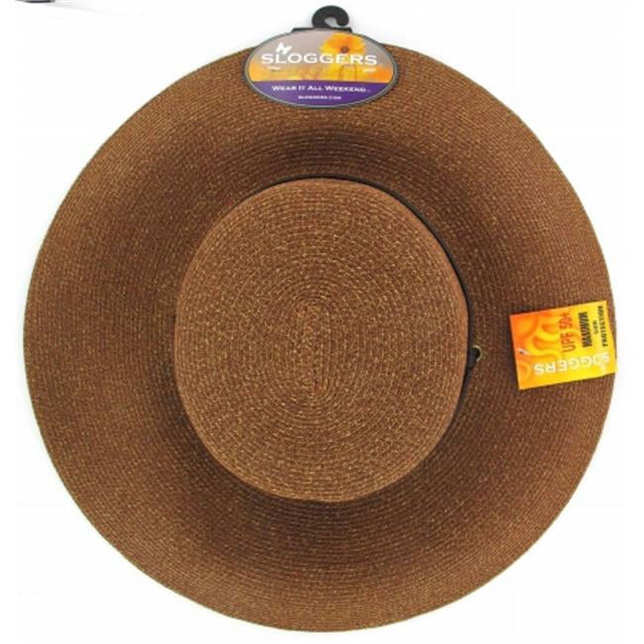 Sloggers Siz 1 Light Brown Wide Brim Braided Hat - Walmart.com