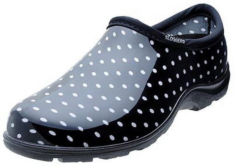 Sloggers Size 7 Black & White Polka Dot Garden Shoe For Rain & Garden ...