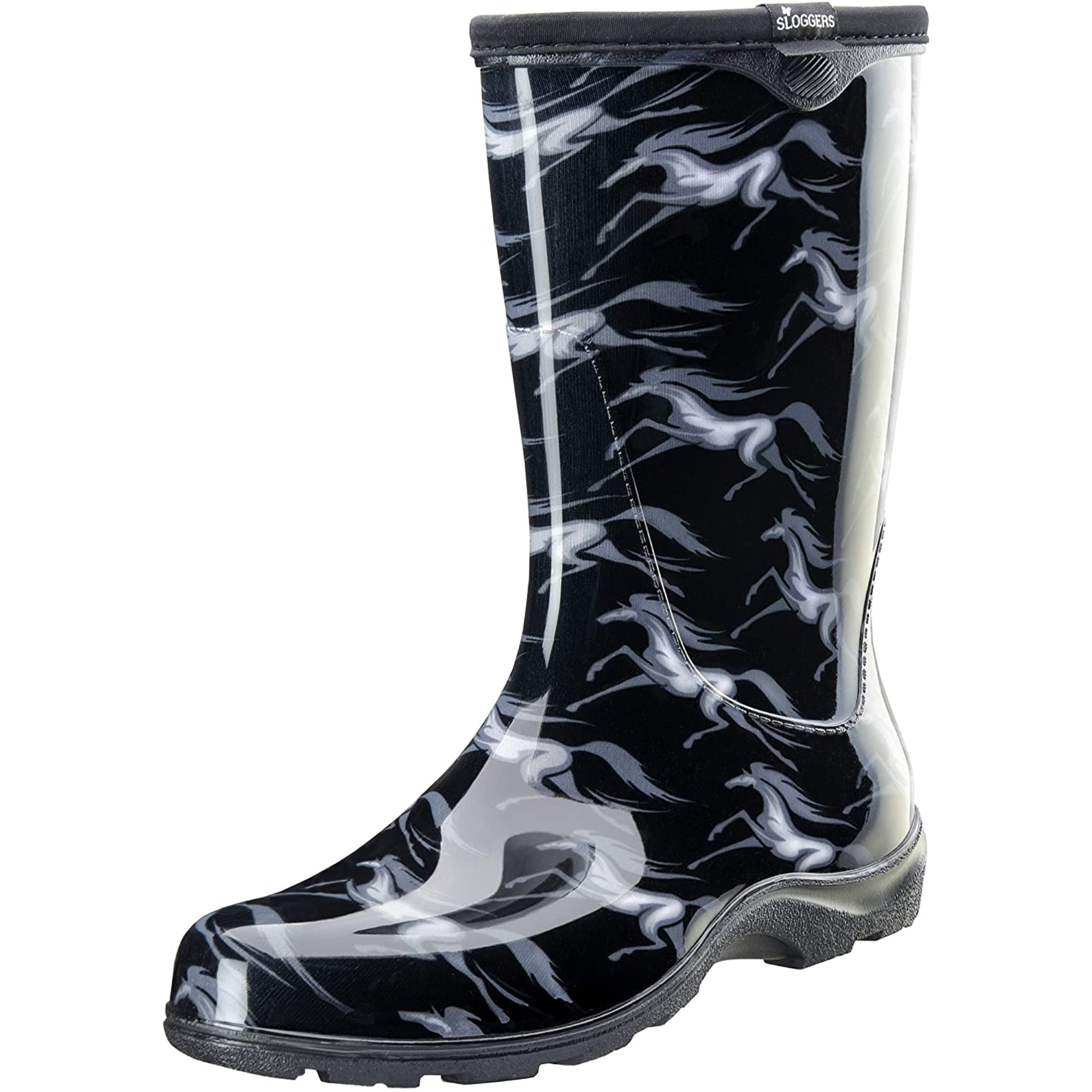 Sloggers Waterproof Garden Rain Boots for Women - Cute Mid-Calf Mud ...