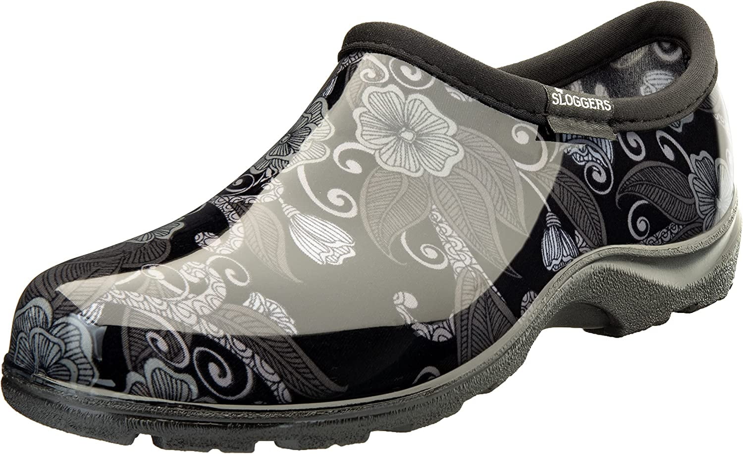 Sloggers Women's Waterproof Garden Shoe, Mod Floral Black, Size 7, Made ...