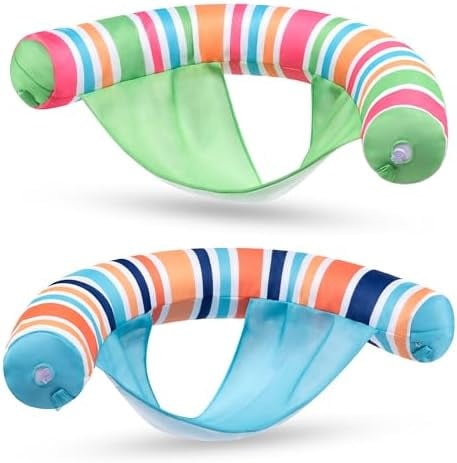 Sloosh Inflatable Pool Floats Chairs Adults, 2 Packs Floating Noodle ...