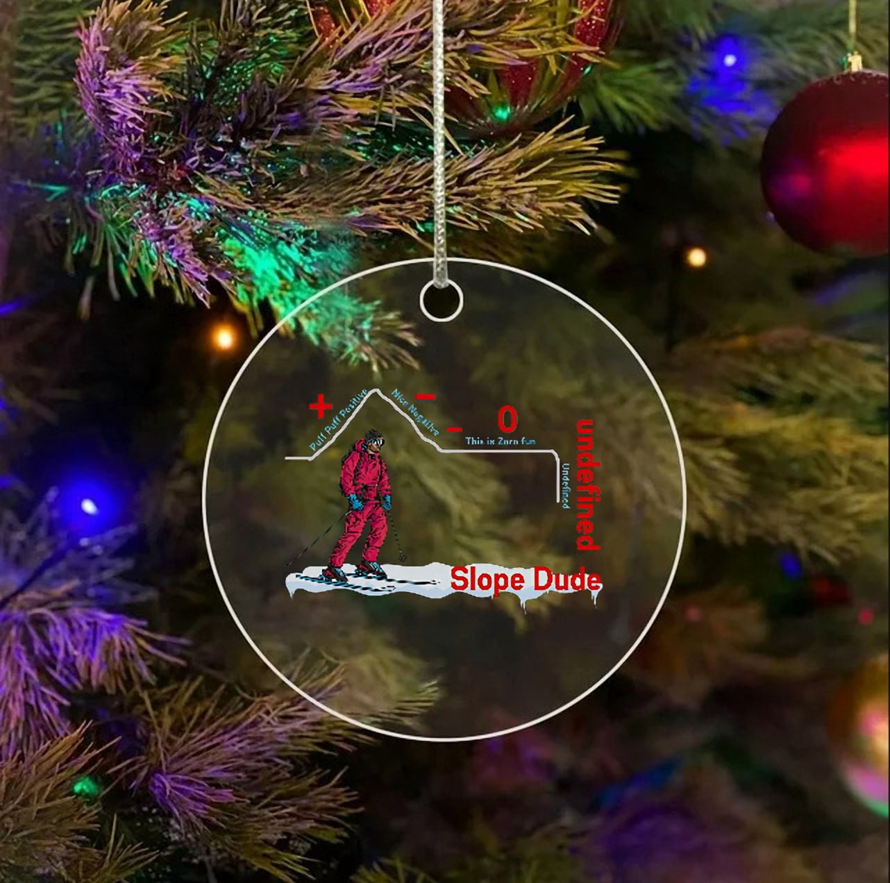Slope Dude Algebra Geometry Middle School Math Teacher Ornament, Home ...