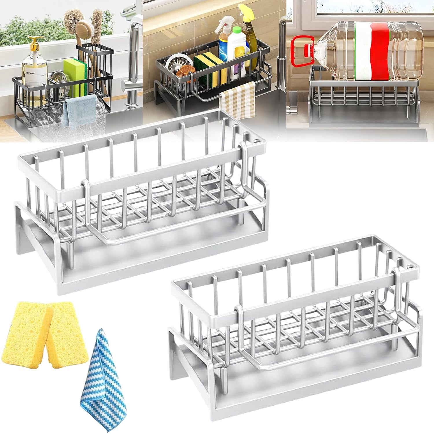 Slope Sink Drain Rack, Kitchen Sink Caddy with Drain Tray, Sink Caddy ...