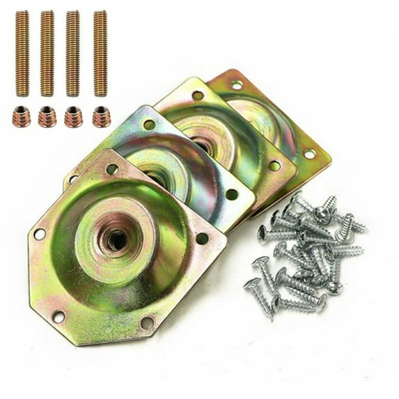 Slope Table Feet Fixing Plate 4 Angled Sofa Legs Mounting Bracket Set ...
