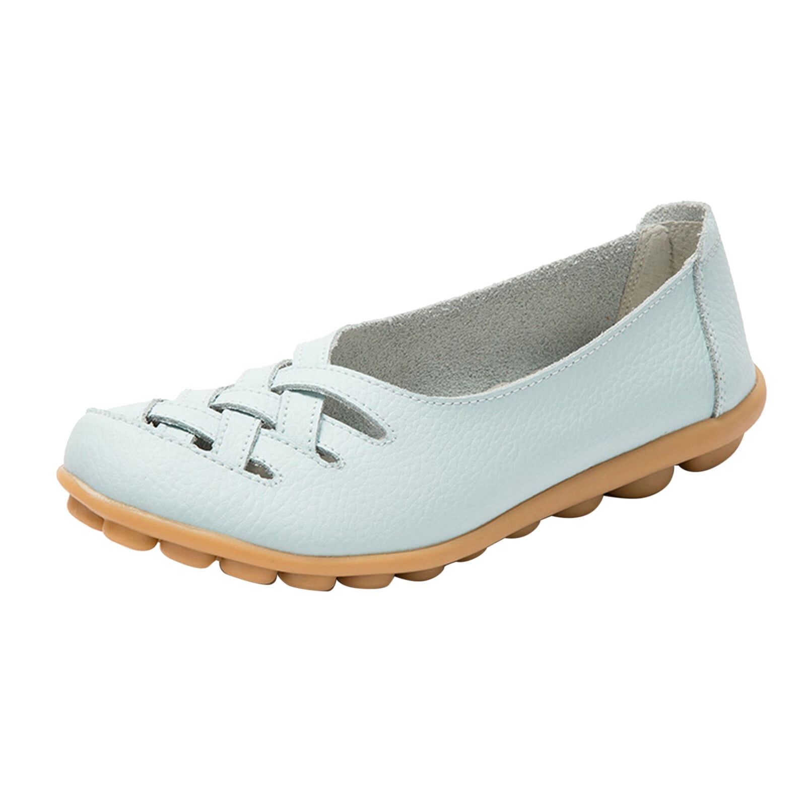 Slope heel Single shoes for Women On Women Comfort Walking Flat Loafers ...