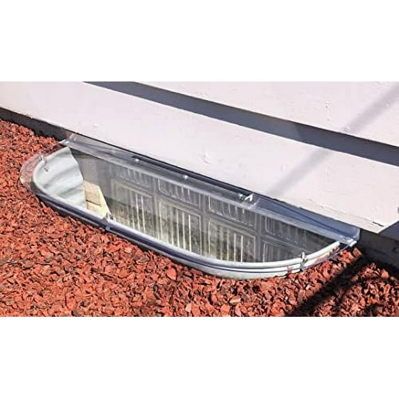 Sloped Heavy-Duty Window Well Cover – Medium Clear Polycarbonate ...