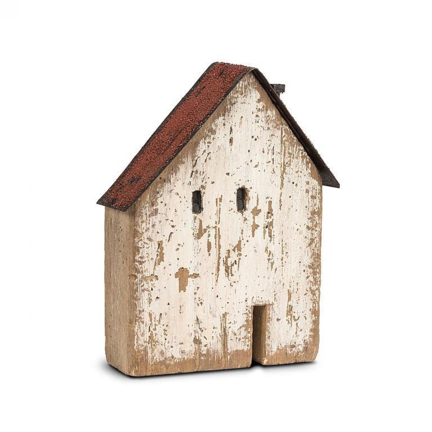 Sloped Rustic Red Metal Roof And White House Figurine - Walmart.com