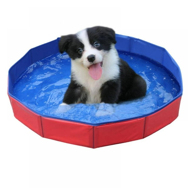 Slopehill Slip-Resistant Foldable Swimming Pool, PVC Hard Plastic Blue ...