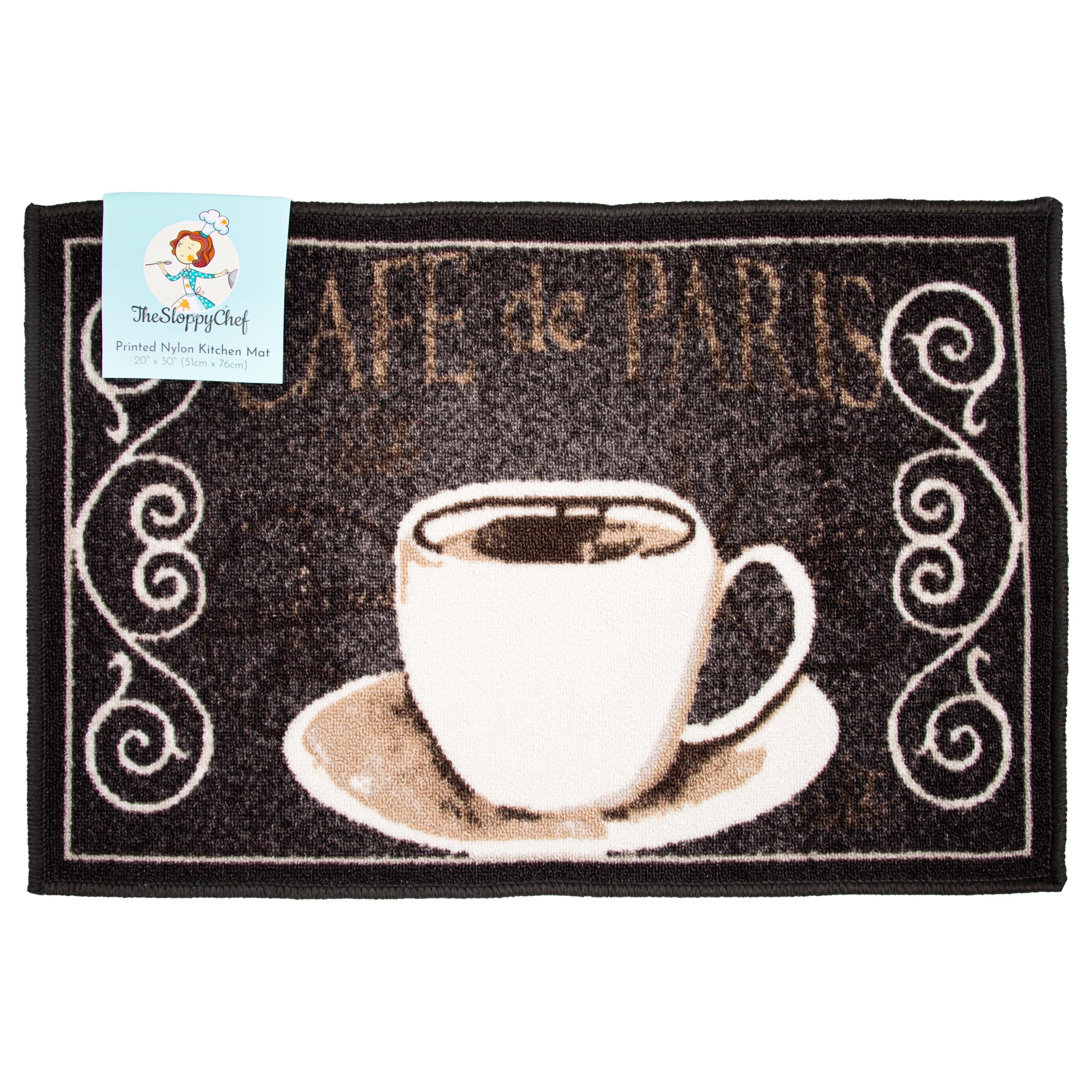 Arkwright Printed Kitchen Rug - 18 x 30 in - Coffee Design - Walmart.com