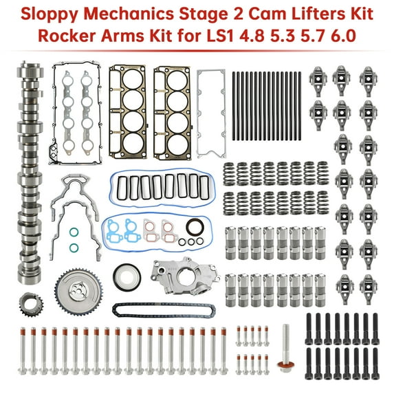 Sloppy Mechanics Stage 2 Cam Lifters Kit Rocker Arms Kit for LS1 4.8 5. ...