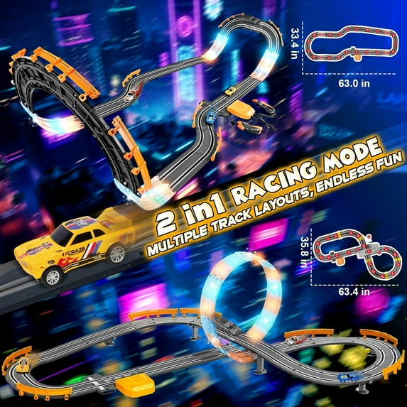 Slot Car Race Track Sets for Boys Age 4 5 6 7 8-12, Electric Race Car ...