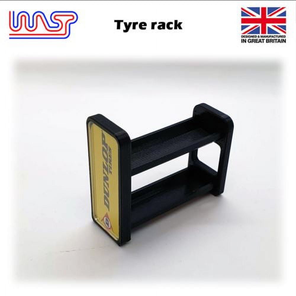 Slot Car Scenery Track Side Tyre Wheel Rack Black with Logos 1:32 WASP ...
