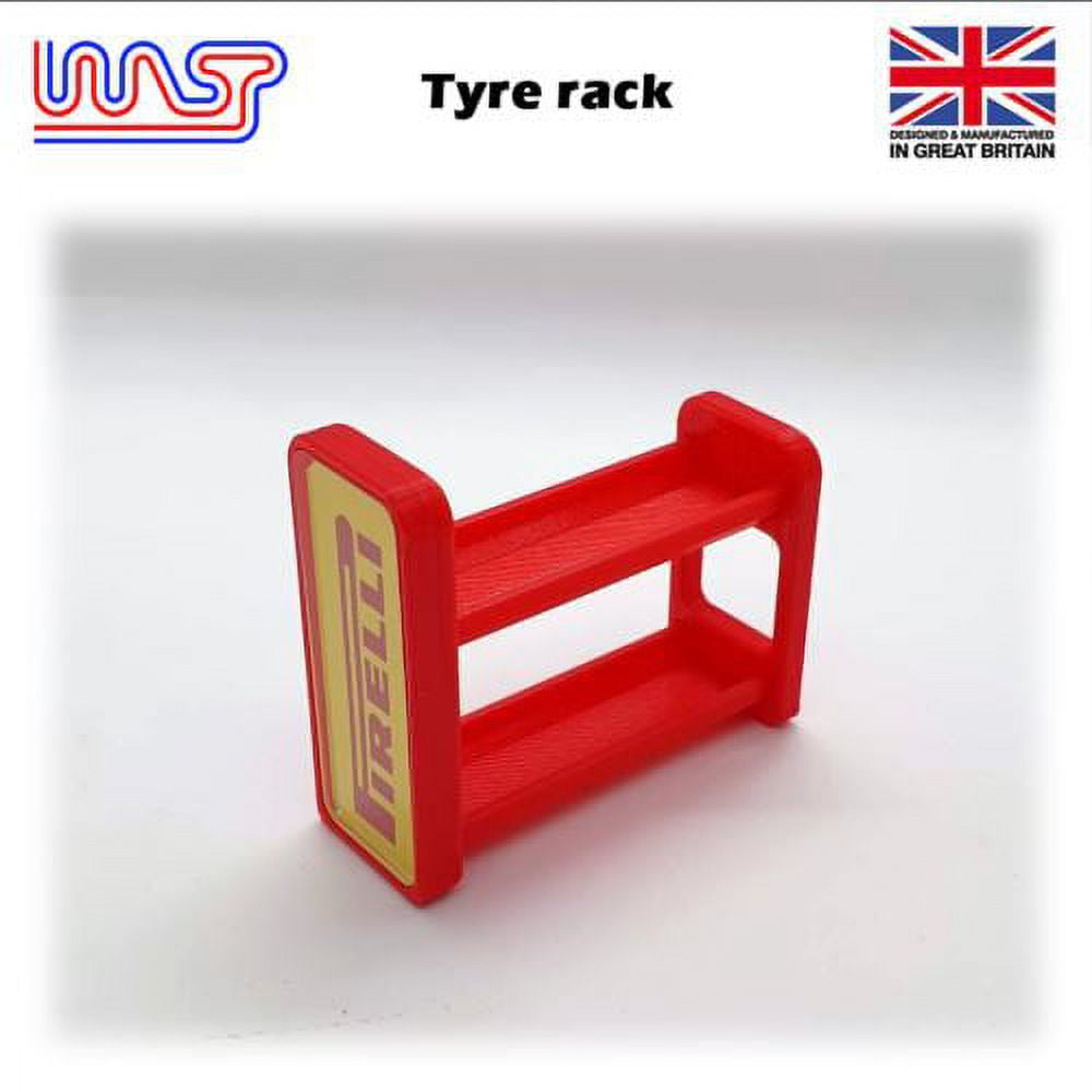 Slot Car Scenery Track Side Tyre Wheel Rack Red with Logos 1:32 WASP ...