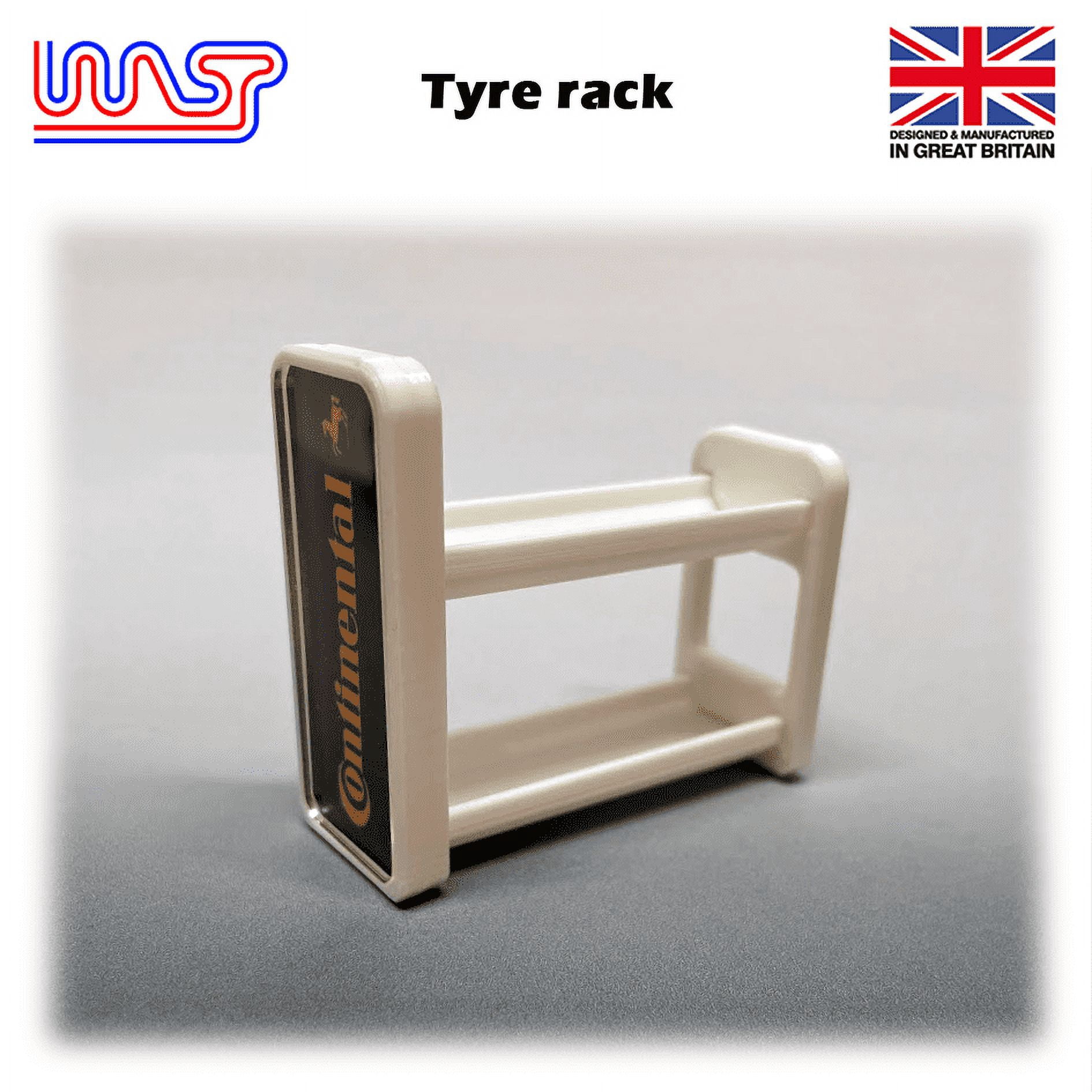 Slot Car Scenery Track Side Tyre Wheel Rack White with Logos 1:32 WASP ...