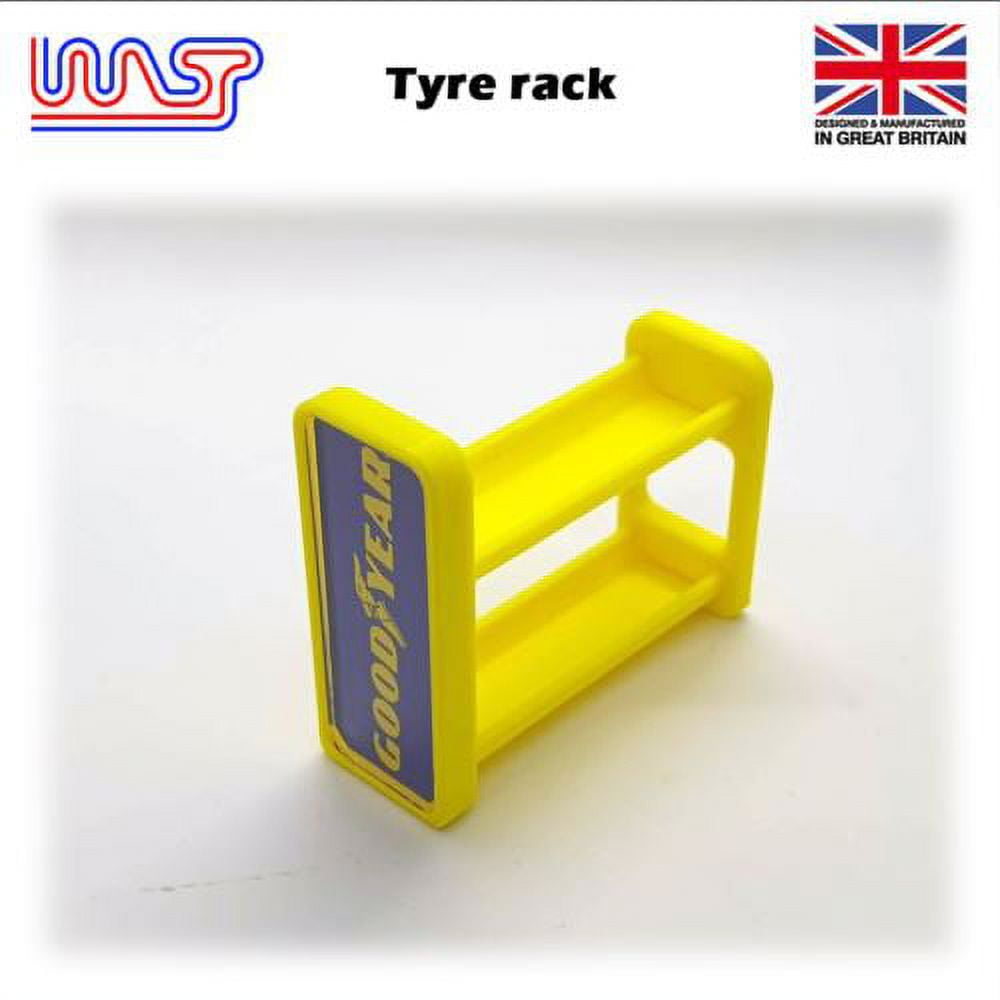 Slot Car Scenery Track Side Tyre Wheel Rack Yellow with Logos 1:32 WASP ...