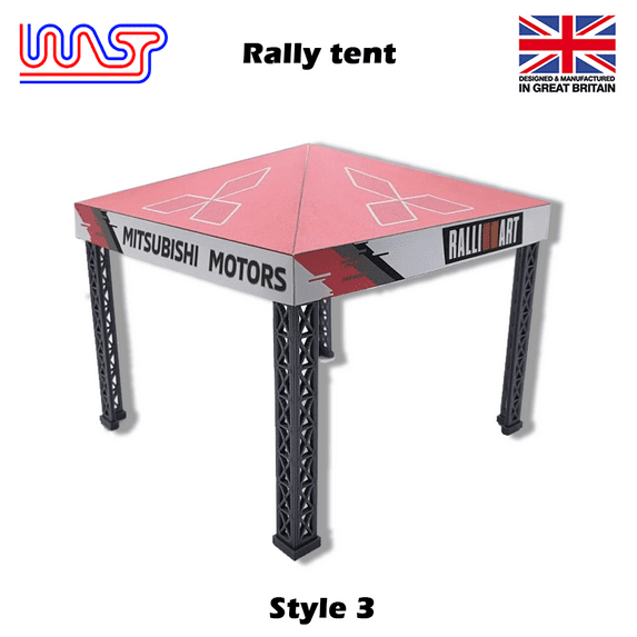 Slot Car Trackside Scenery Rally Service Tent Red RallyArt 1:32 Scale ...