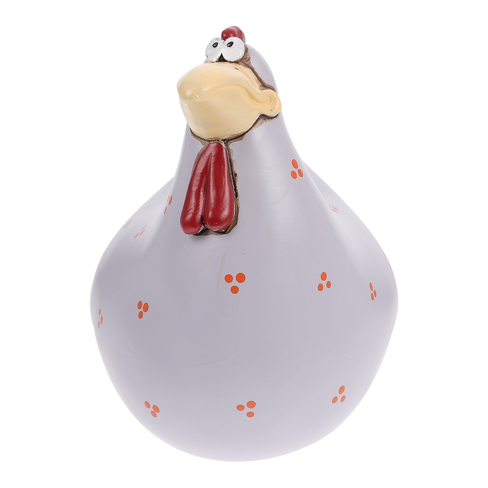TABLZONE Chicken Figurine Resin Rooster Figurine Grey Resin 1Pack Yard ...