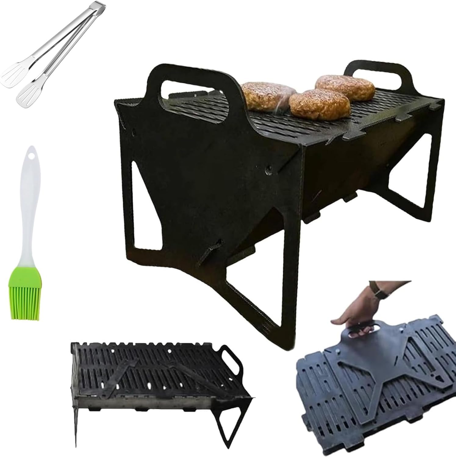 Slot Grill - Collapsible BBQ Grill for Easy Storage Steel, Outdoor ...
