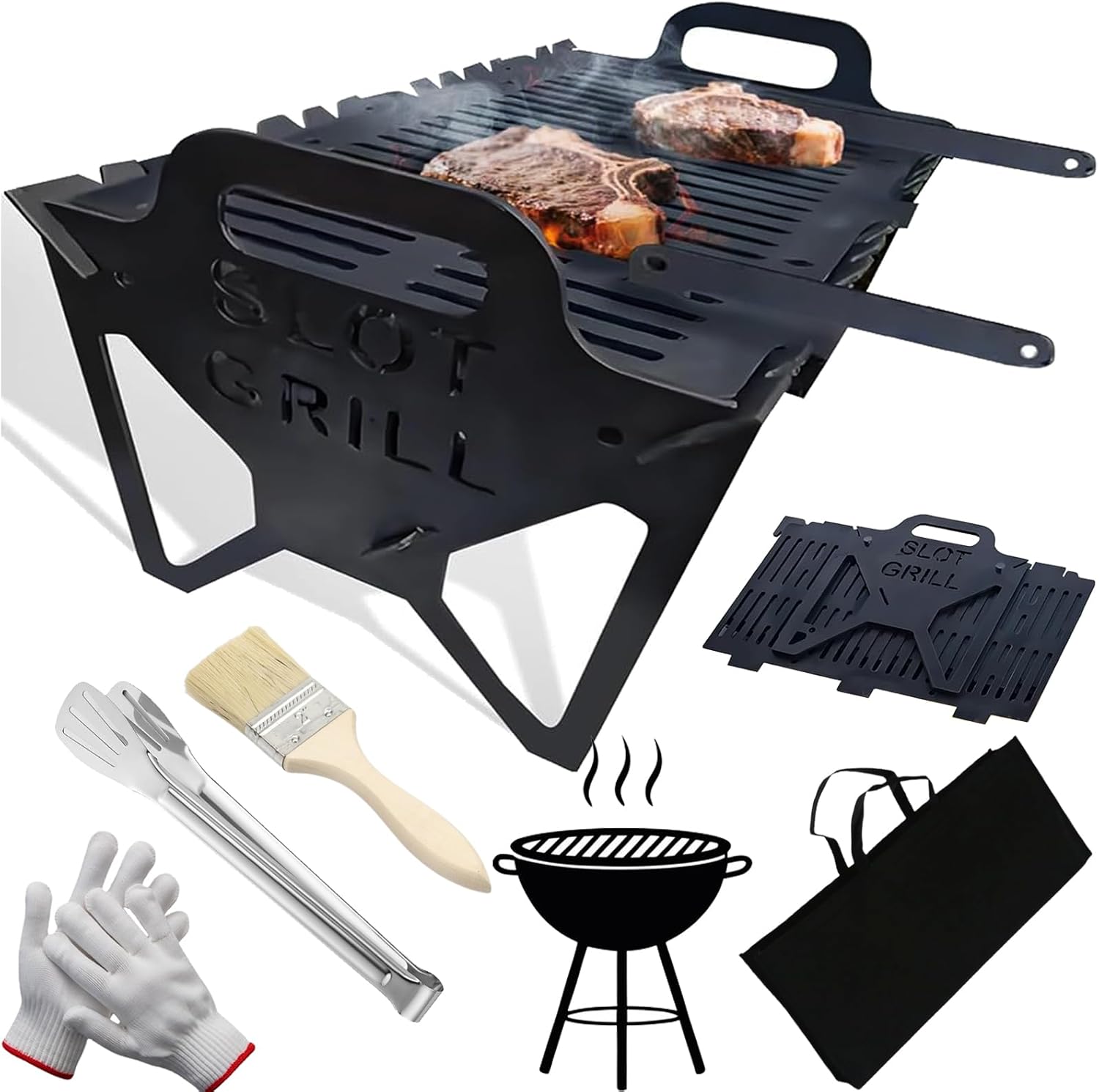 Slot Grill Collapsible, Slot Grill - Collapsible BBQ Grills for Easy ...
