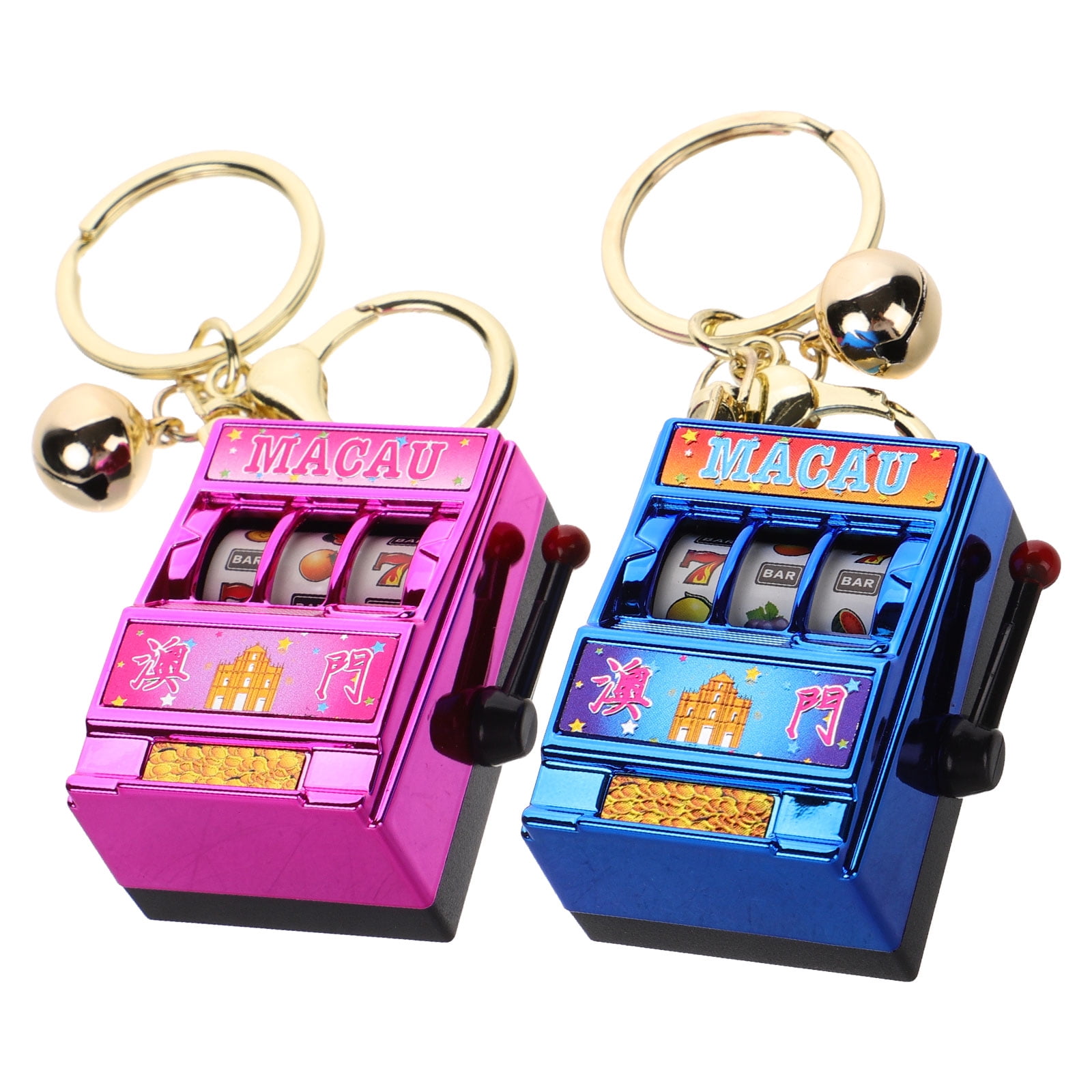 HOMEMAXS Lucky Slot Machine Keychain for Hanging Keys Fun Toy with ...