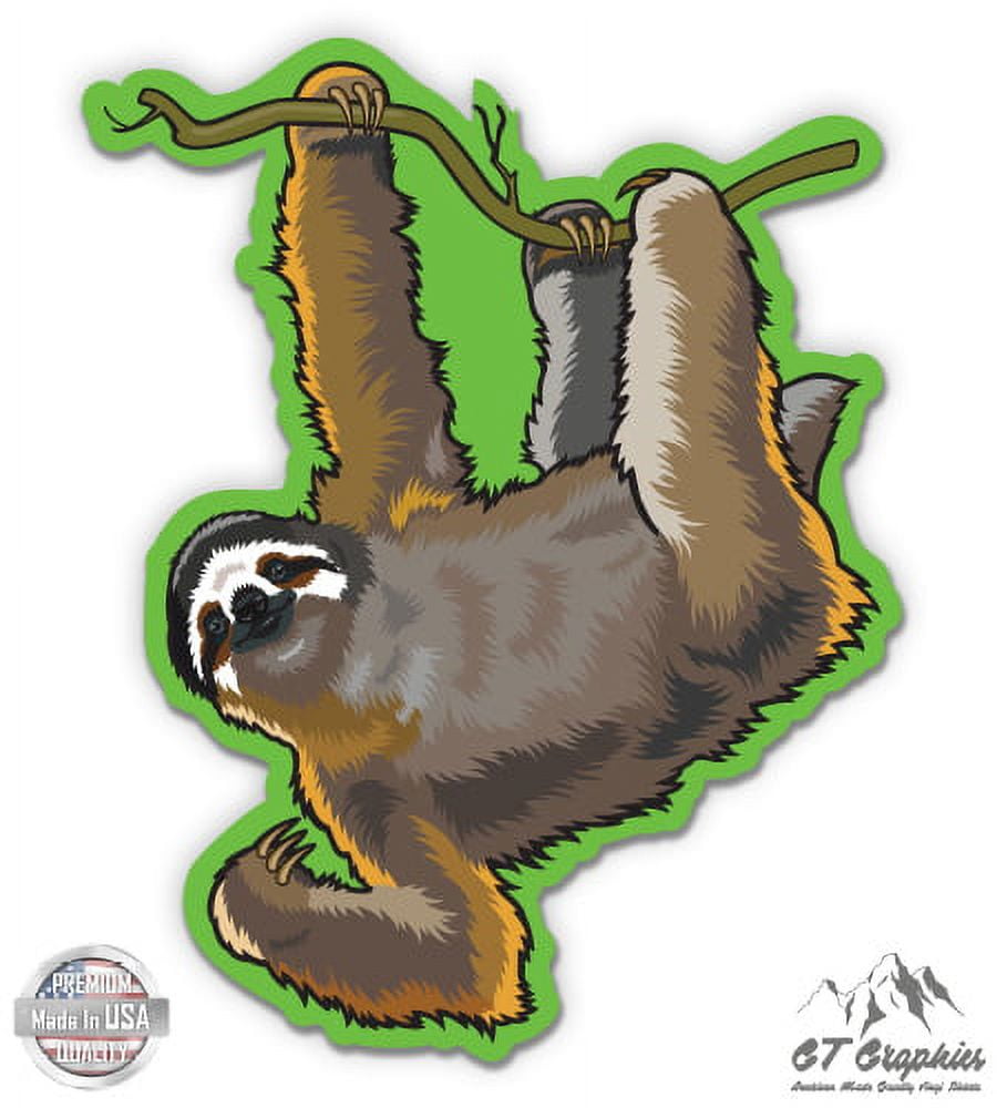 Sloth - 12" Vinyl Sticker Waterproof Decal - Walmart.com