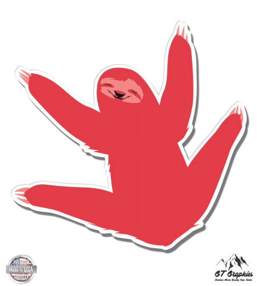 Sloth - 5" Vinyl Sticker - For Car Laptop I-Pad - Waterproof Decal ...