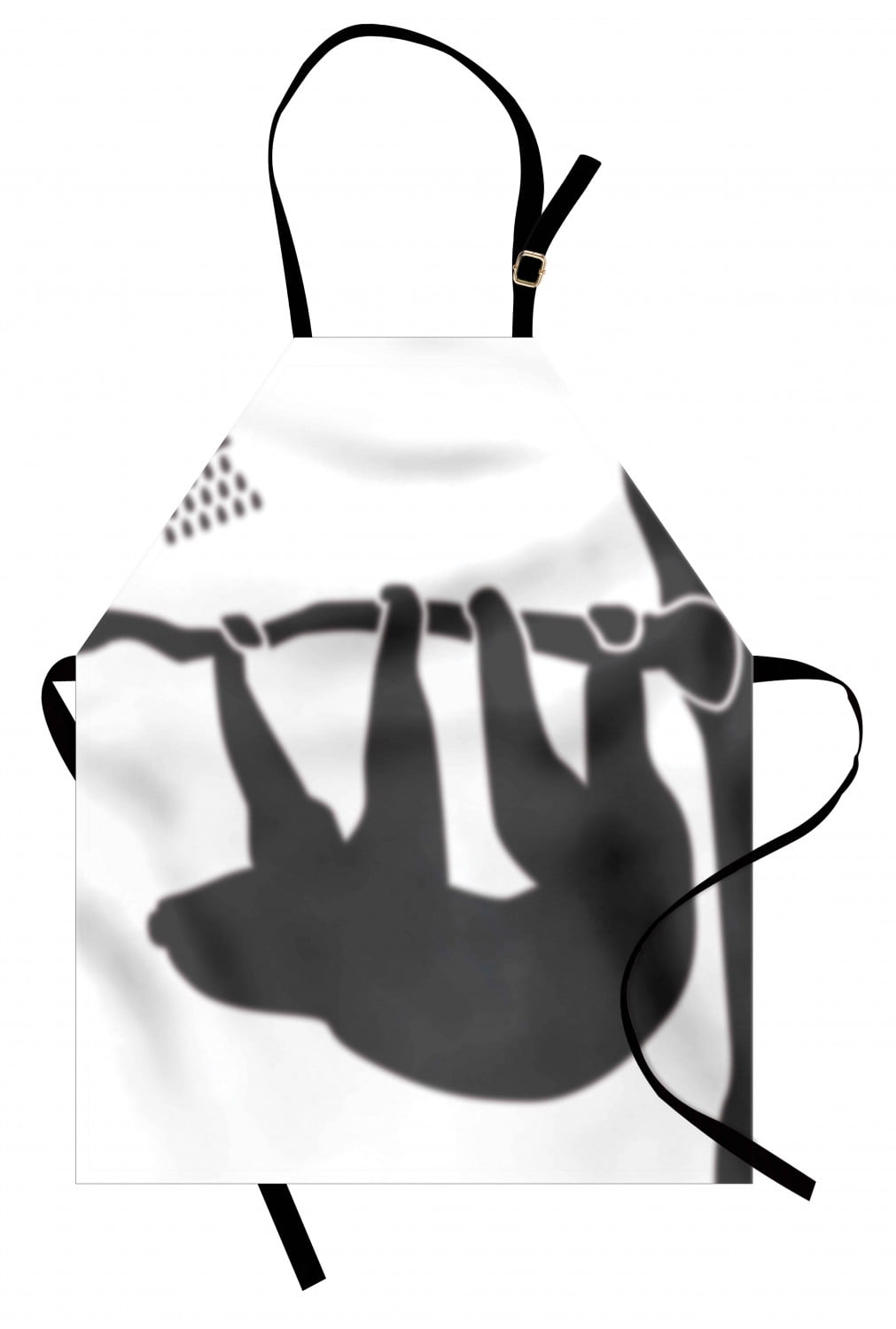 Sloth Apron Animal Silhouette Hanging from a Tree Branch Showering ...