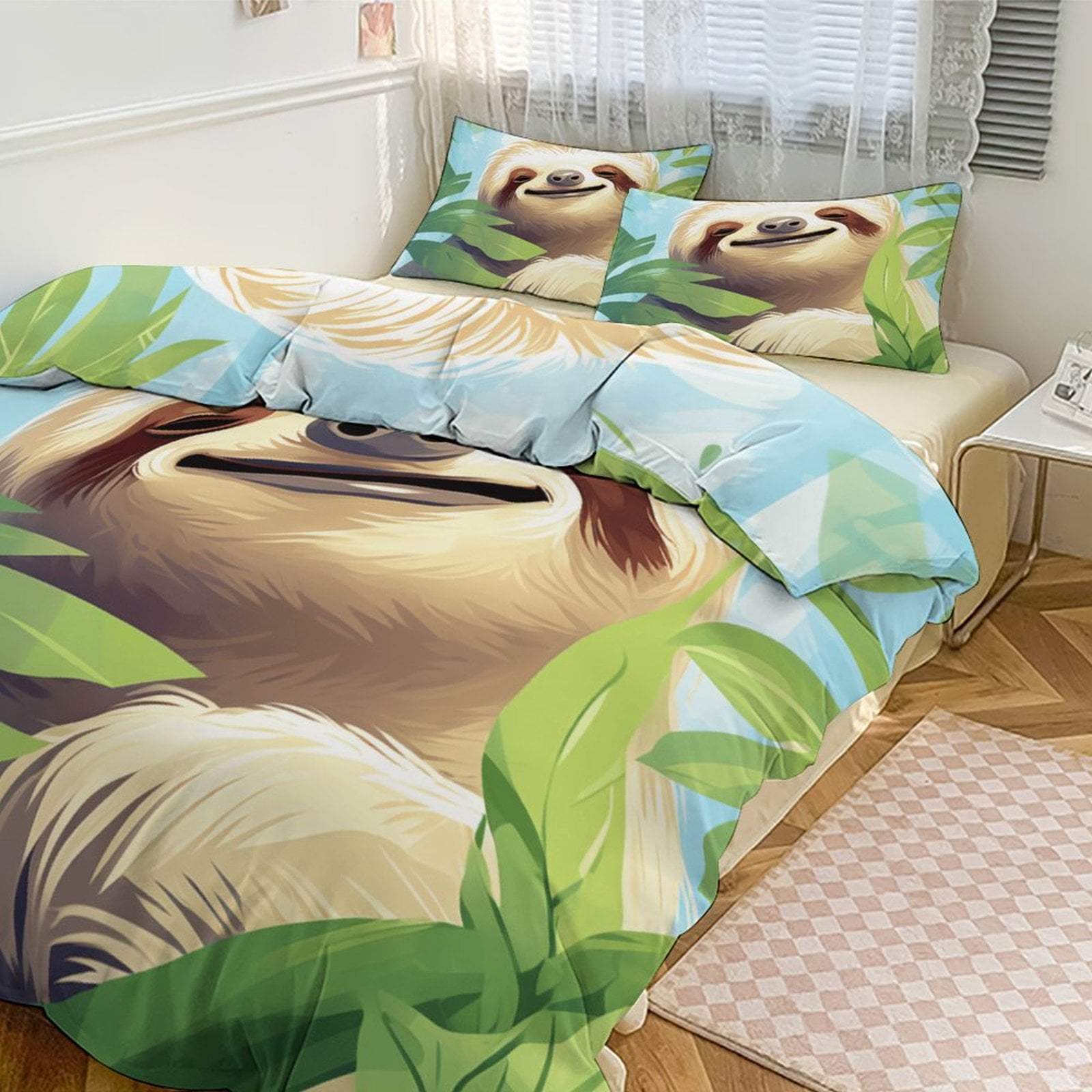 Sloth Bedding Set with Zipper Closure for Girls & Boys - Walmart ...
