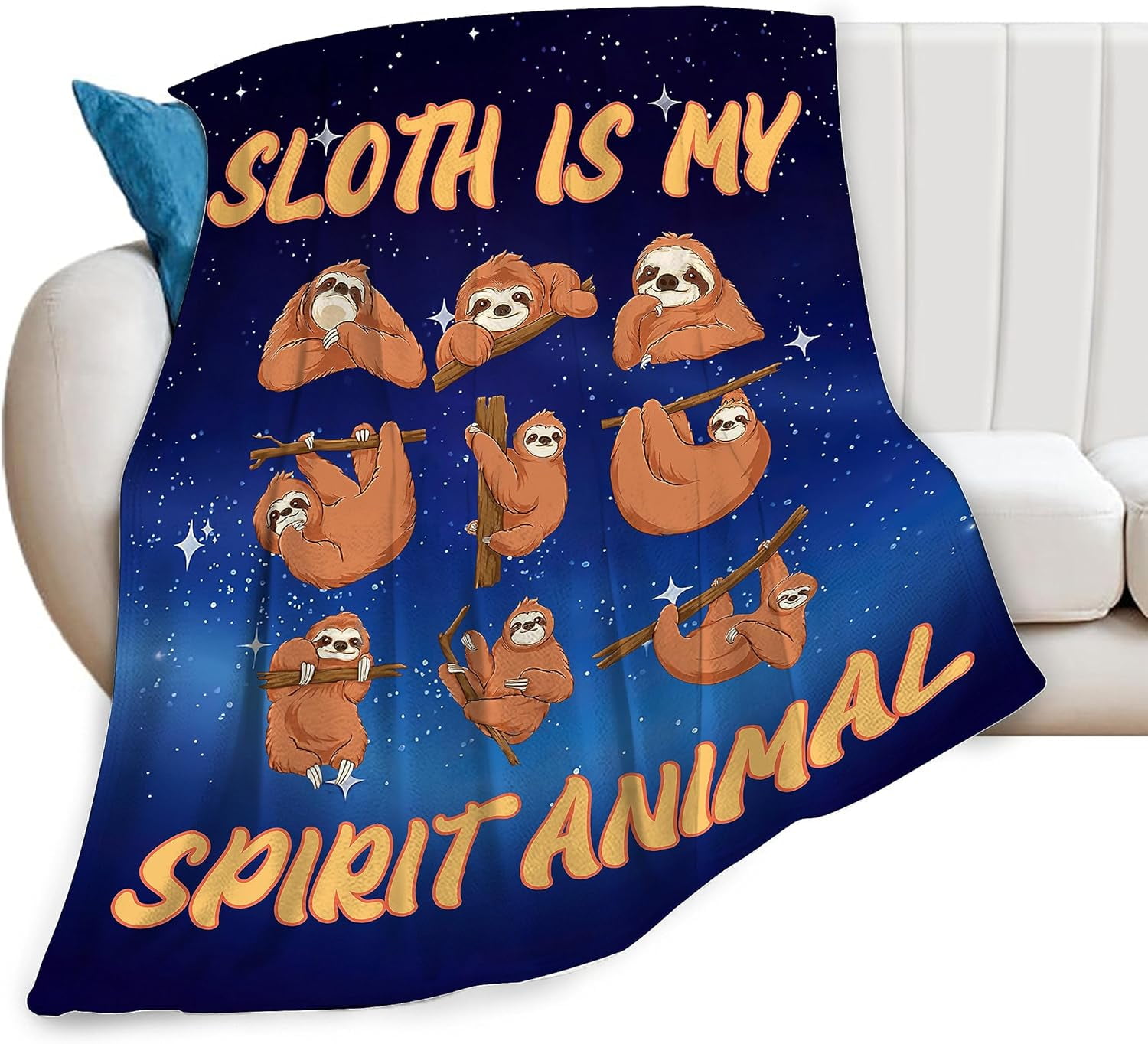 Sloth Blanket Cute Sloth Fleece Throw Blanket Fuzzy Plush Super Soft ...