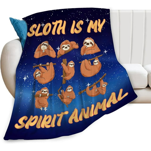 Sloth Blanket Cute Sloth Fleece Throw Blanket Fuzzy Plush Super Soft ...