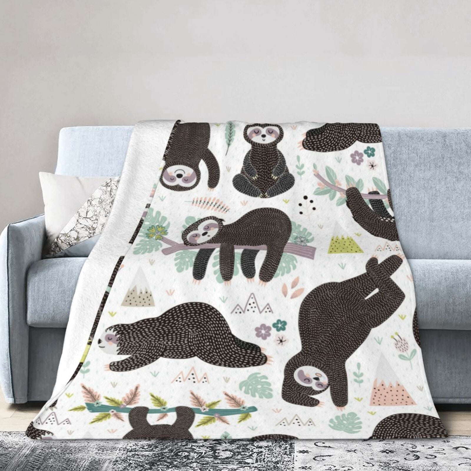 Sloth Blanket Gifts For Kids Adults - Lightweight Throw Blanket For ...