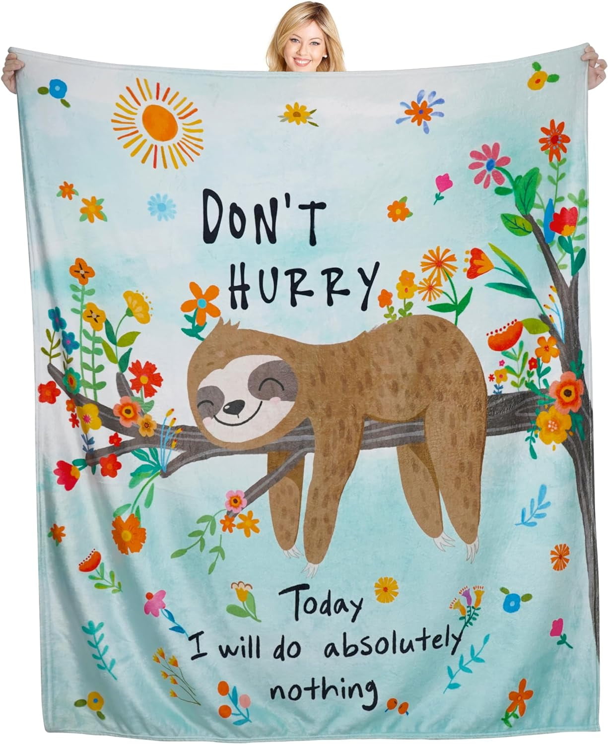 Sloth Blanket, Sloth Gifts for Women - Sloth Lover Gifts for Birthday ...