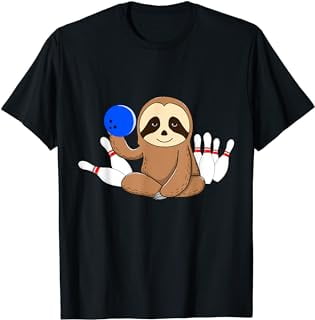 Sloth Bowling Bowler Bowl Funny Left Handed T-Shirt - Walmart.com