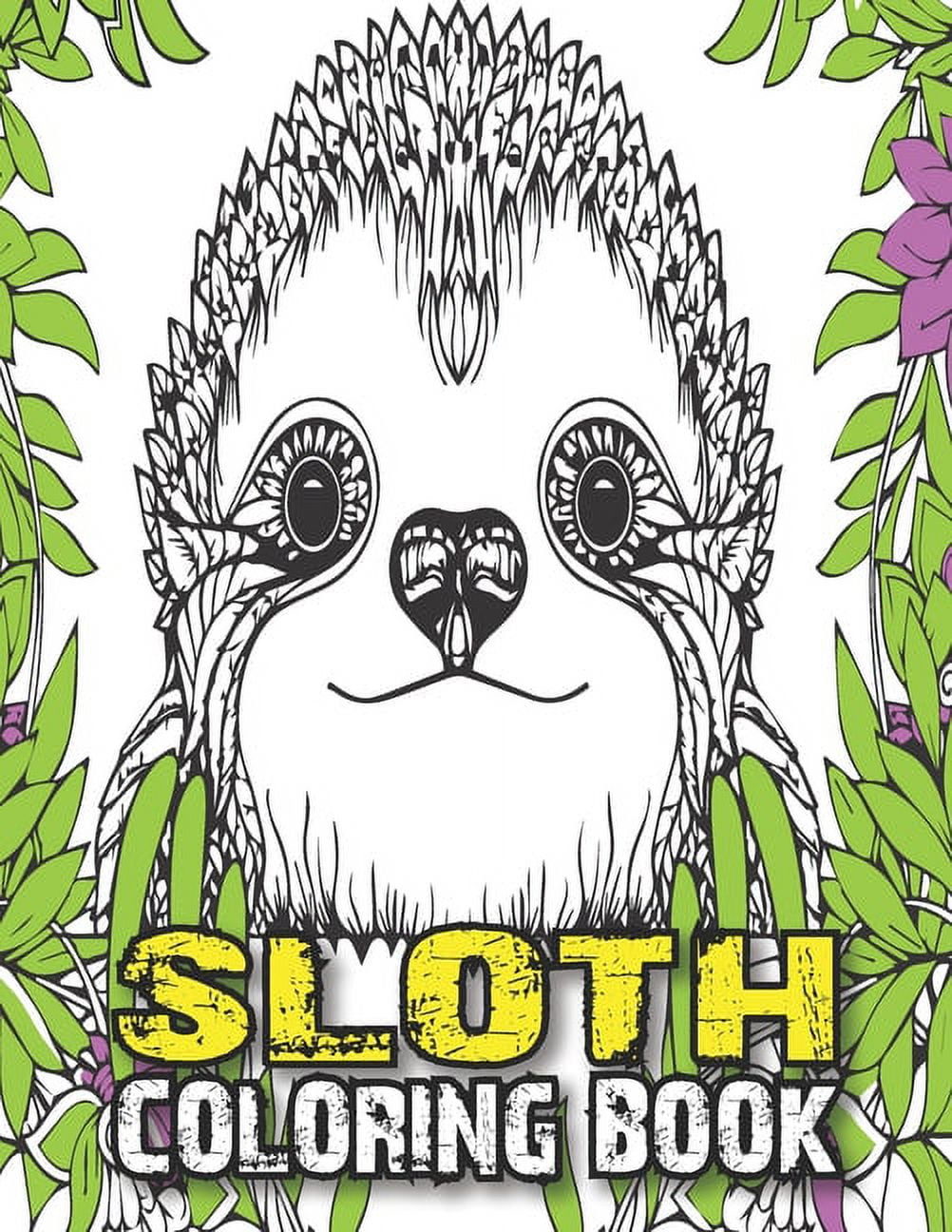 Sloth Coloring Book: A Fun Sloth Animal Coloring Pages for Kids ...