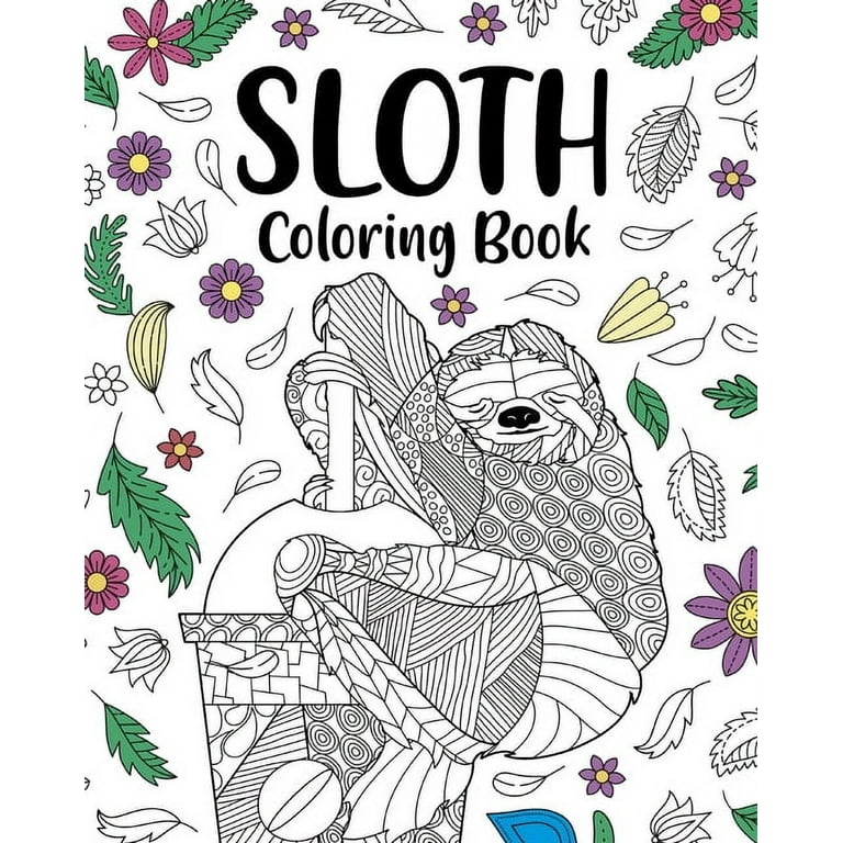 sloth coloring pages for adults