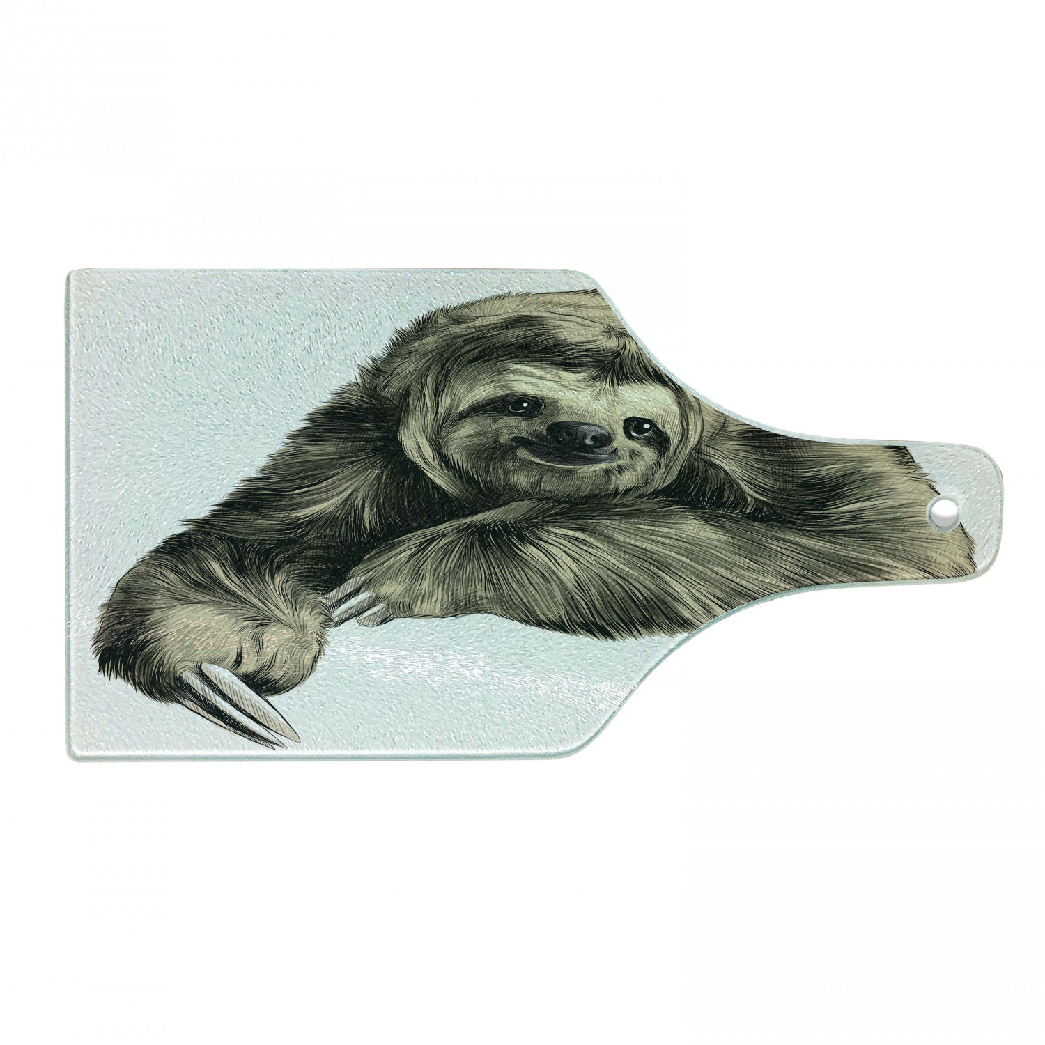 Sloth Cutting Board, Sweetly Smiling Jungle Animals Lying down Crossed ...